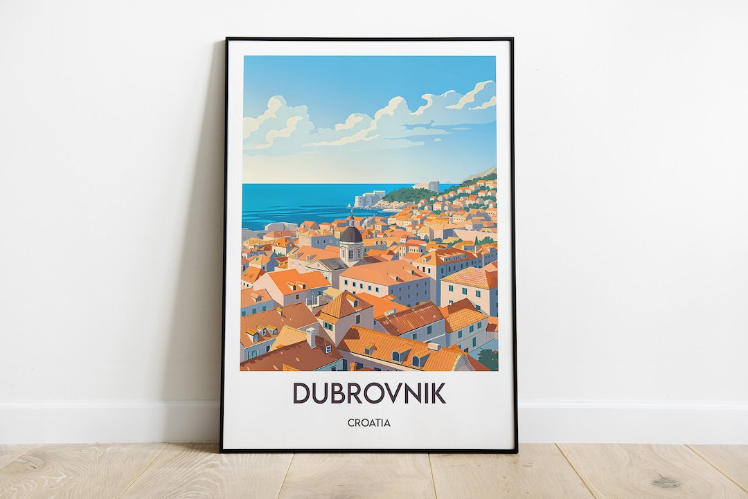 Dubrovnik Poster, Croatia Frame, Dubrovnik Print, Croatia Travel Poster ...
