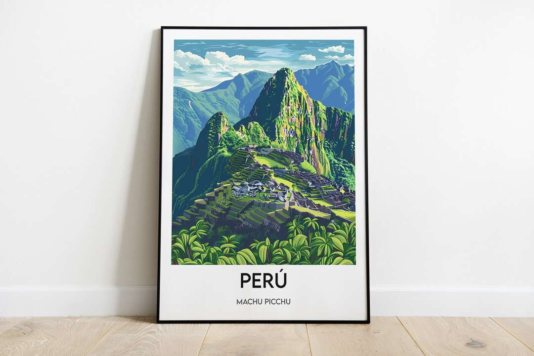 Peru Poster, Machu Picchu Print, Peru Frame, Machu Picchu Poster, Peru ...