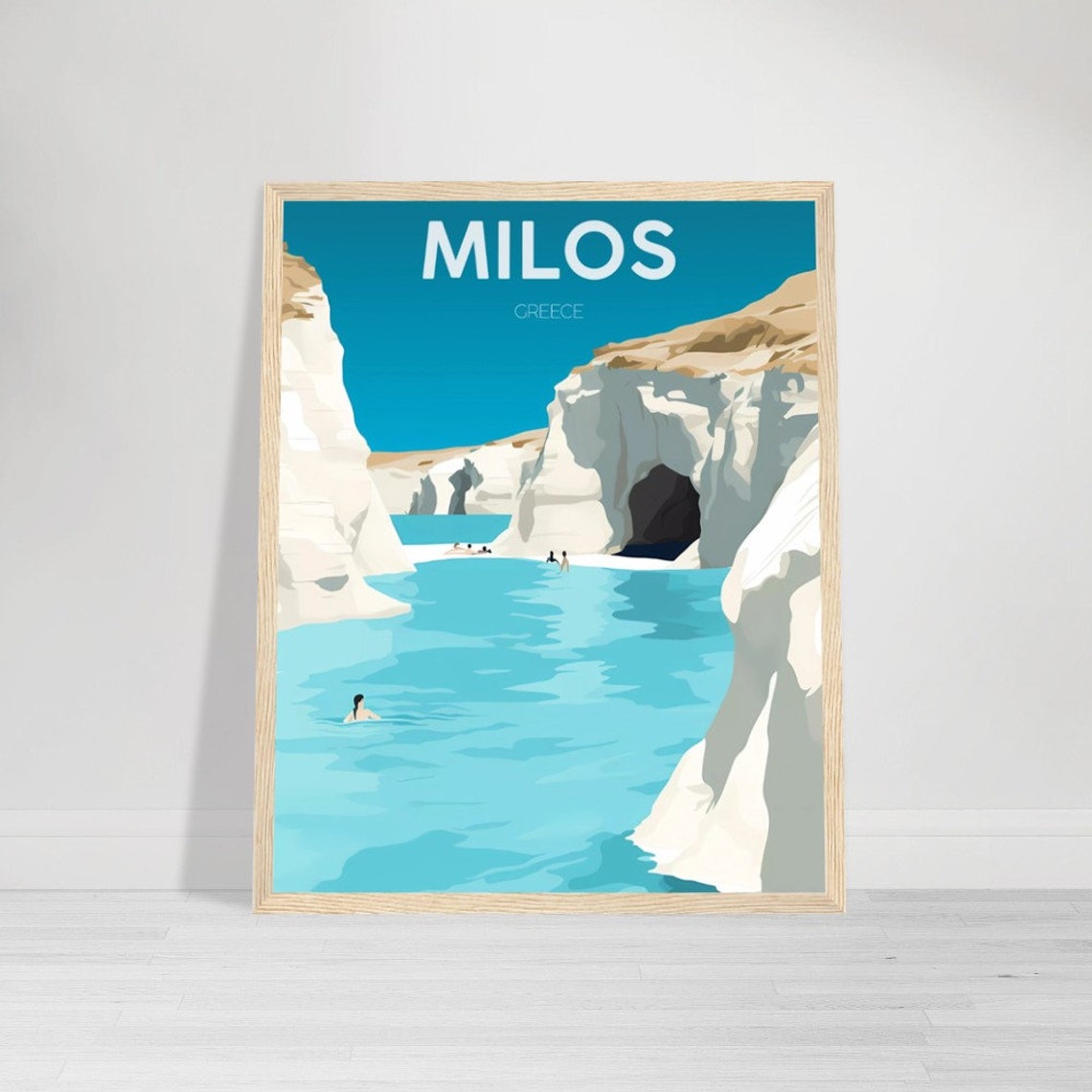 MILOS POSTER Minimalist Travel Poster Home Decor Greece - Etsy