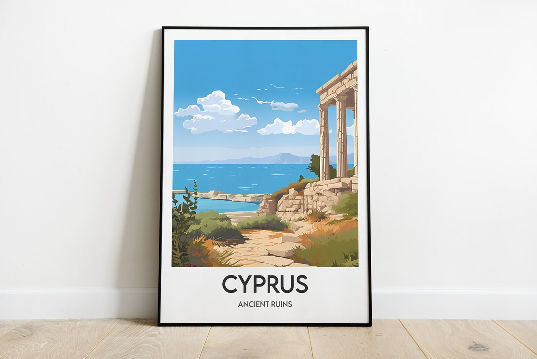 Cyprus | Poster | Cyprus Travel Poster | Cyprus Illustration - Etsy