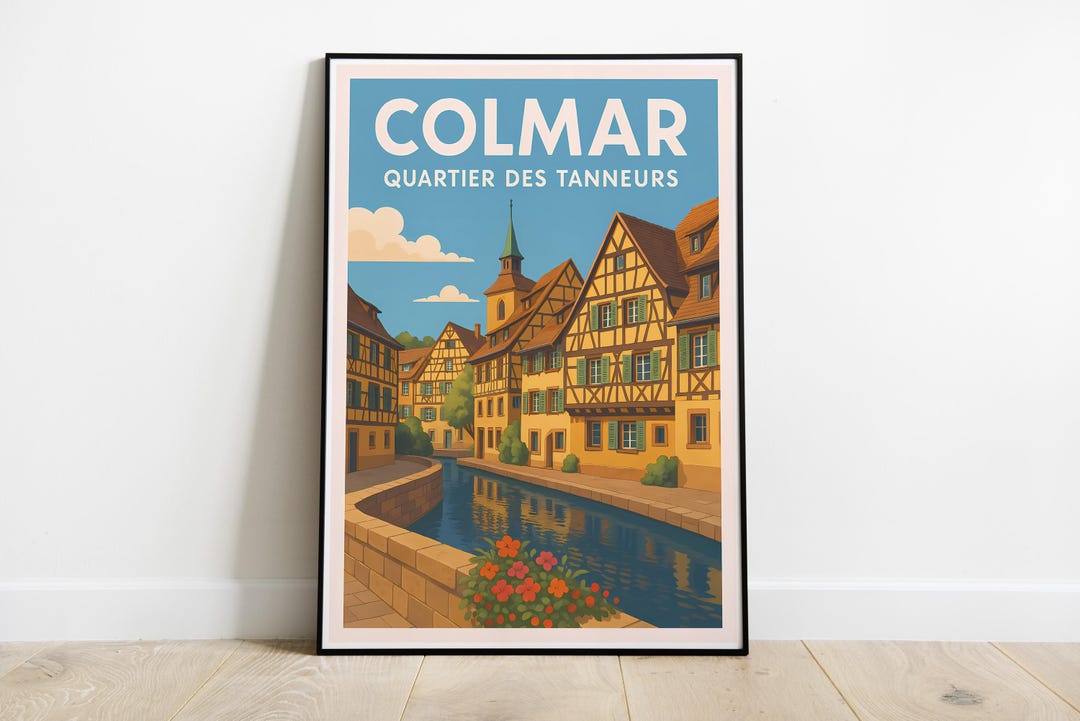 Colmar Alsace Poster | Tanners' Quarter Print | Vintage Retro France ...