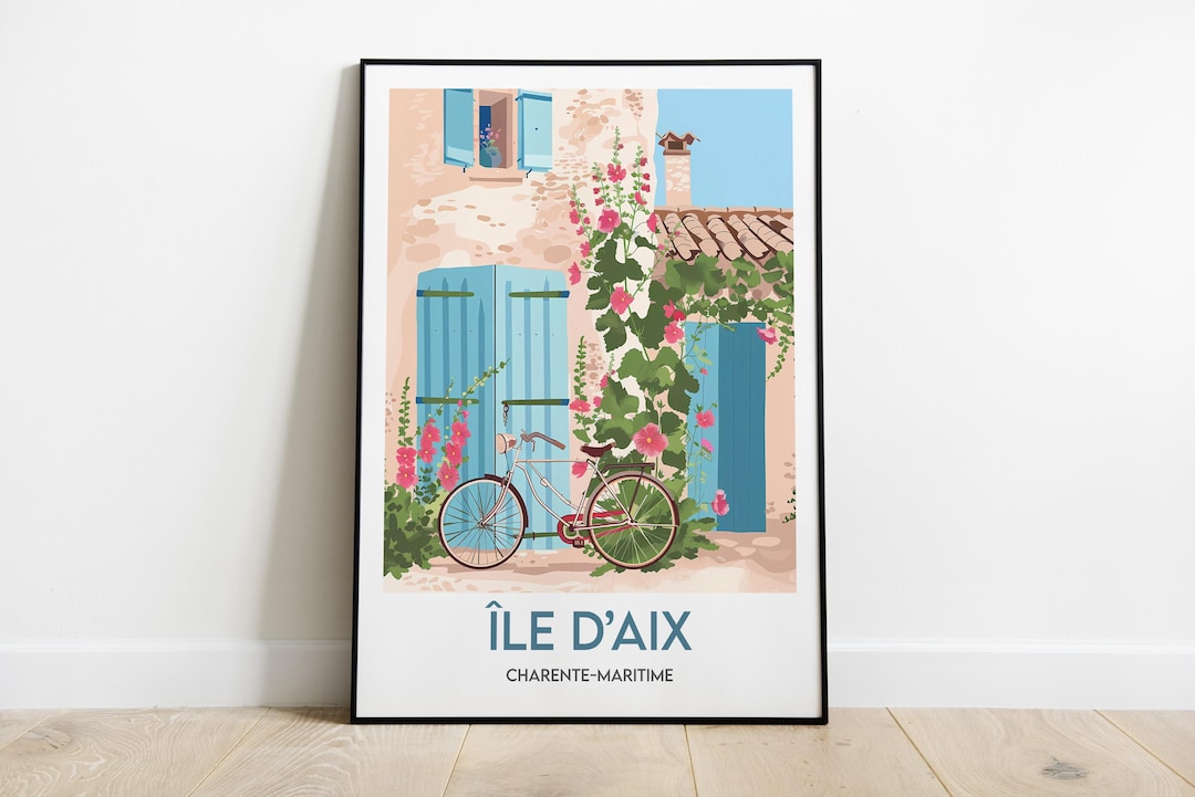 Aix Island Poster, Poster, Illustration, Charente-maritime, Fort-boyard ...
