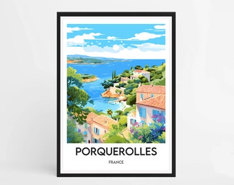 Affiche PORQUEROLLES - Etsy France