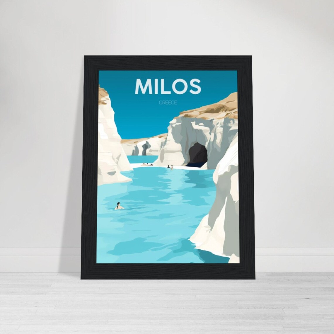 MILOS POSTER Minimalist Travel Poster Home Decor Greece - Etsy