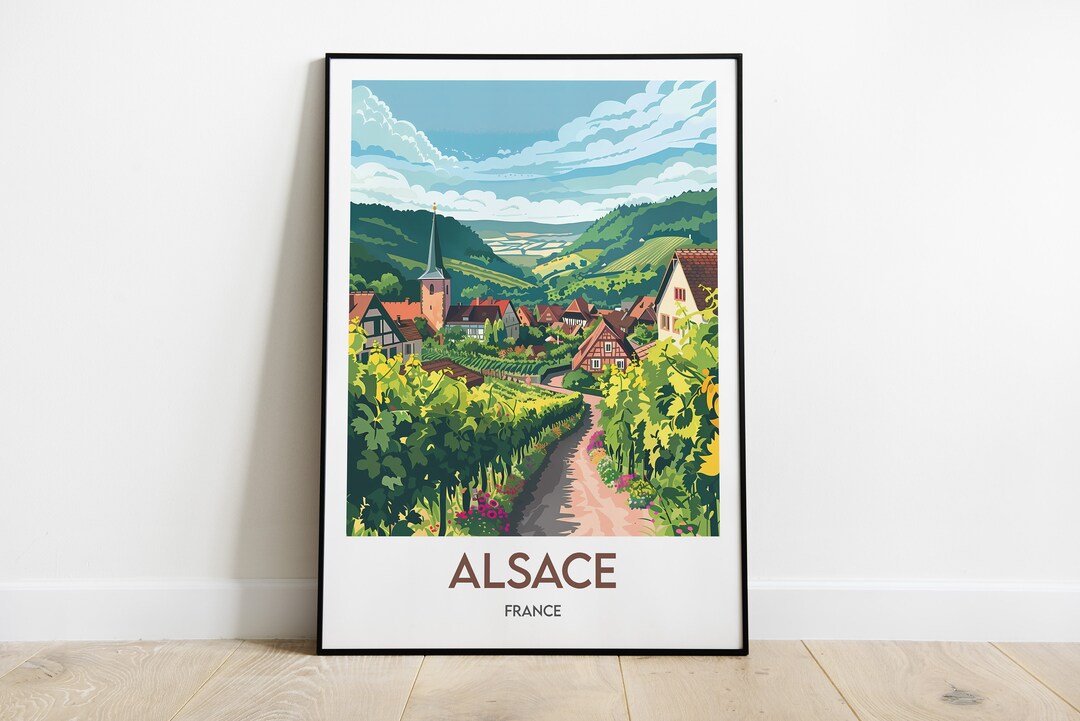 Alsace Poster Alsace Frame Travel Poster Print France Poster France ...