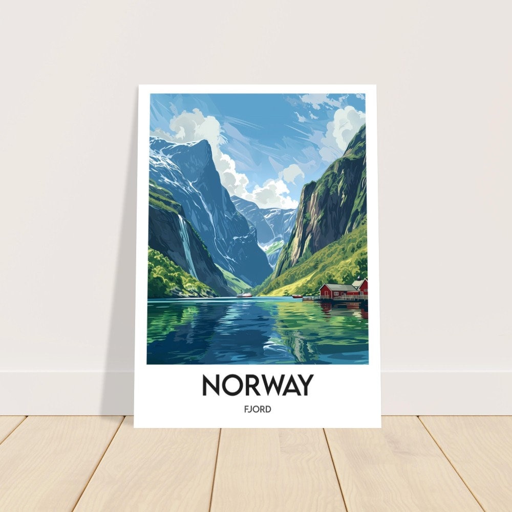 Norway Poster Norway Travel Poster Interior Decoration Norway Fjords ...