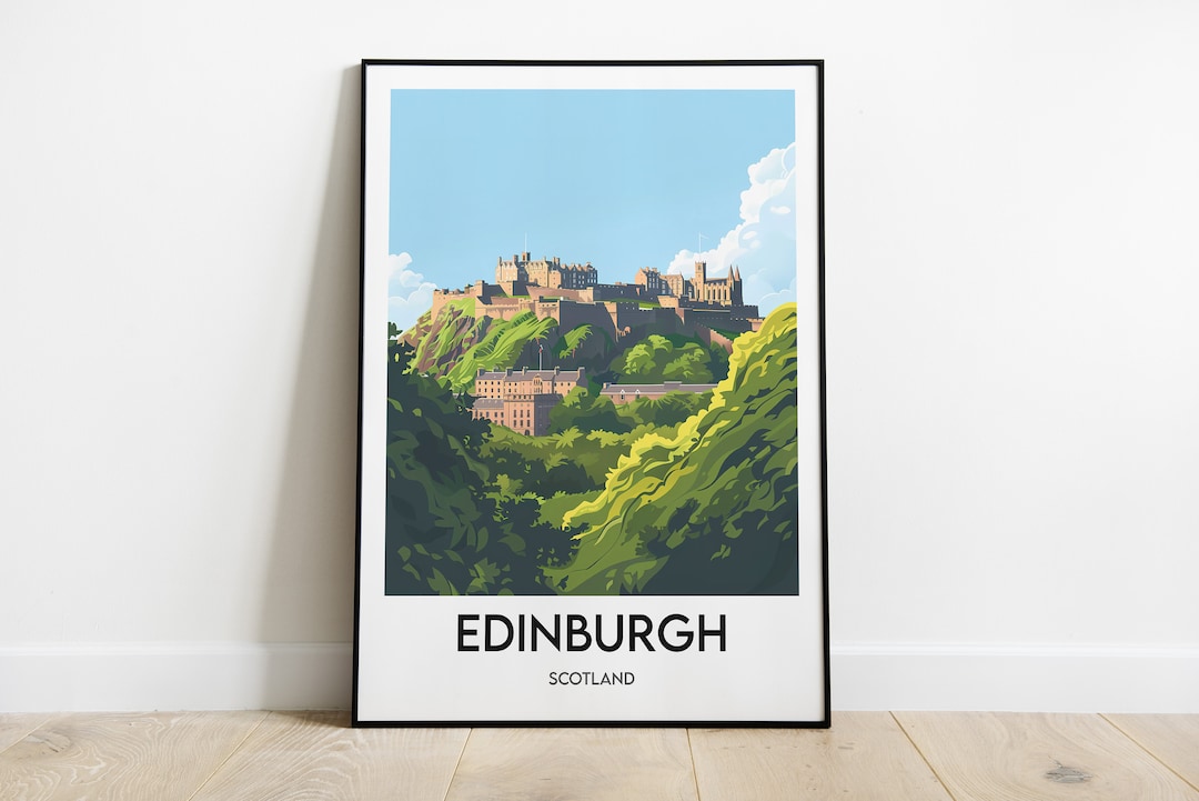 Edinburgh Poster, Scotland Travel Poster, Edinburgh Frame, Scotland ...