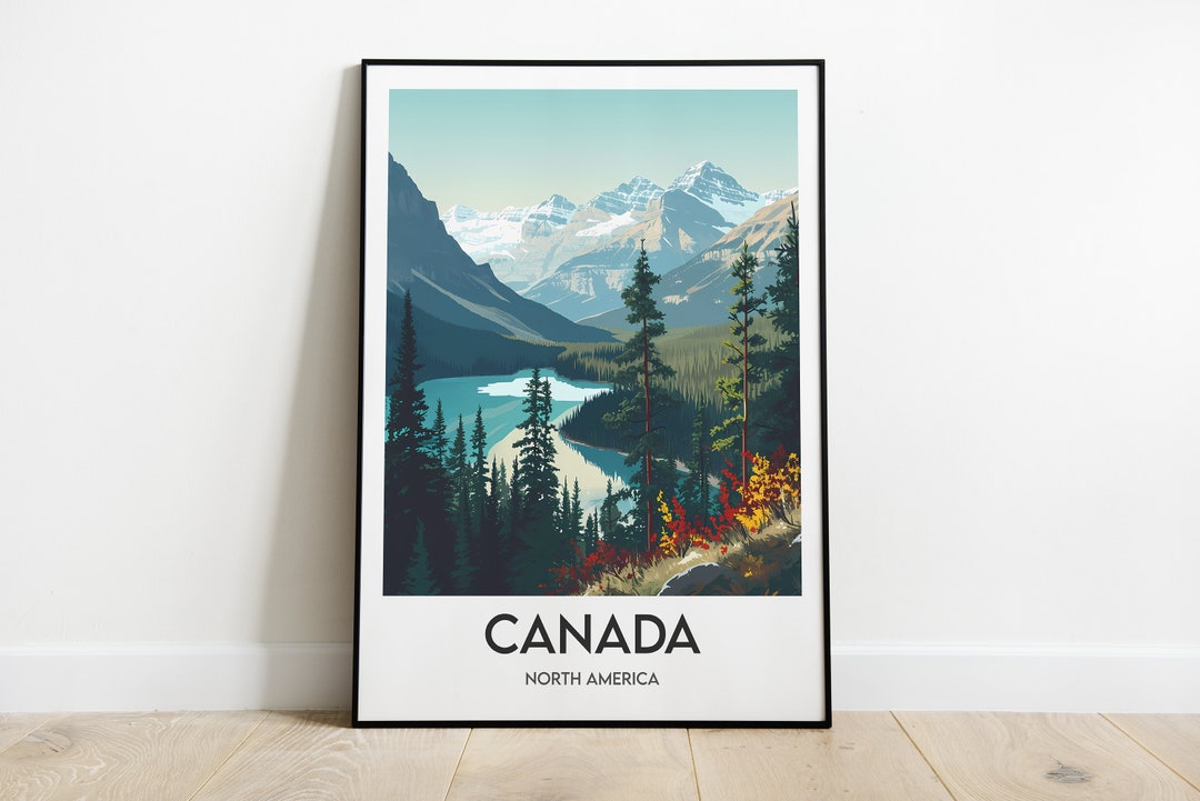 Canada Travel Poster, Natural Landscapes, Adventure (print or File) - Etsy