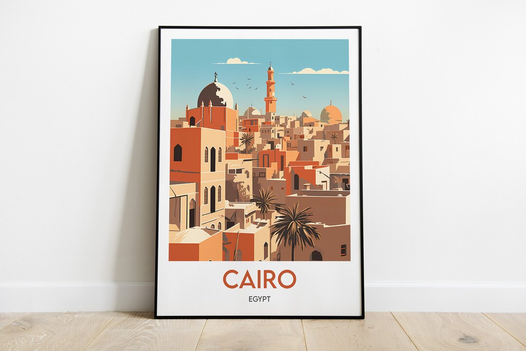 Cairo Poster | Egypt Poster | Cairo City Illustration | Cairo Travel ...