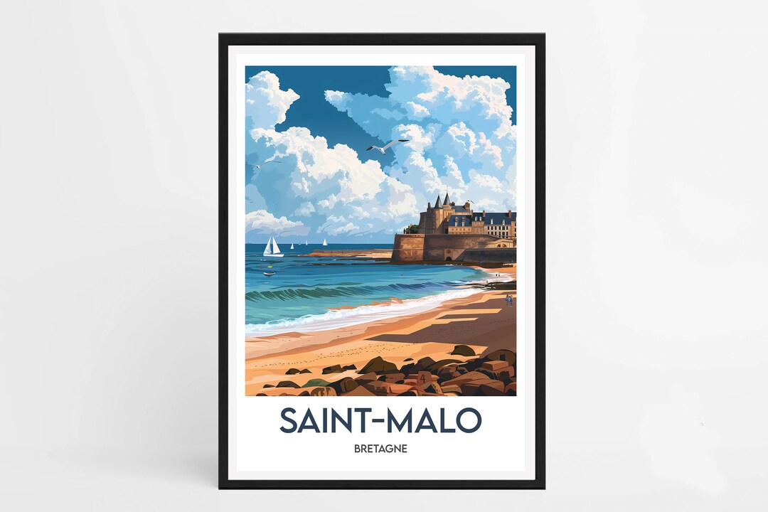 Saint-malo Poster: Authentic French Seascape - Etsy