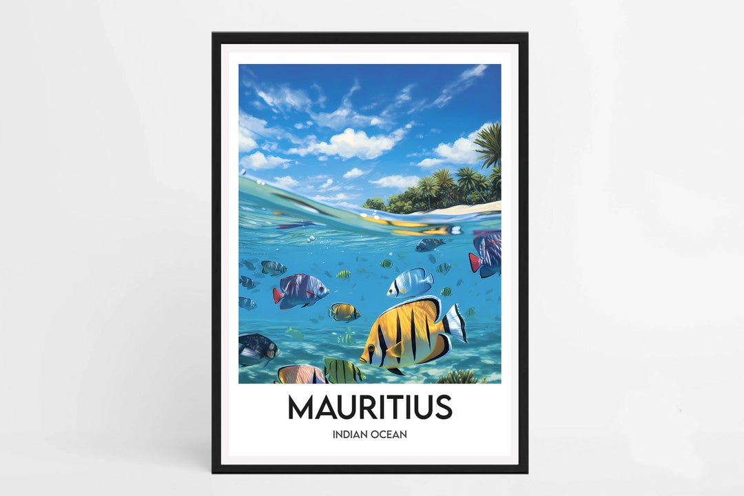 MAURITIUS ISLAND POSTER Minimalist Travel Poster Interior Decoration ...