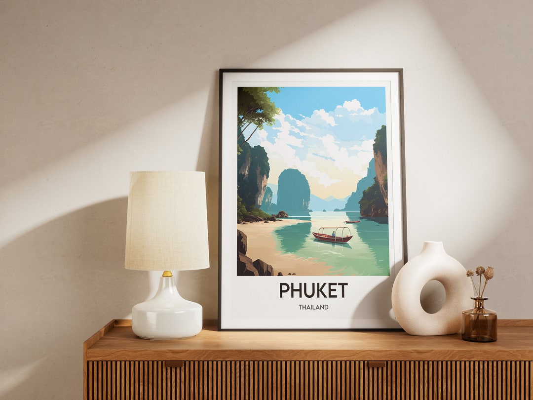Phuket Poster | Phuket Travel Poster | Phuket Illustration | Thailand ...
