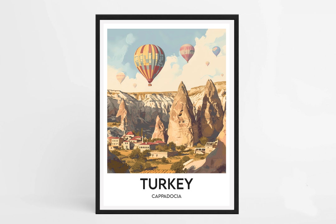 Türkiye Poster - Türkiye Travel Poster - Home Decor - Cappadocia ...