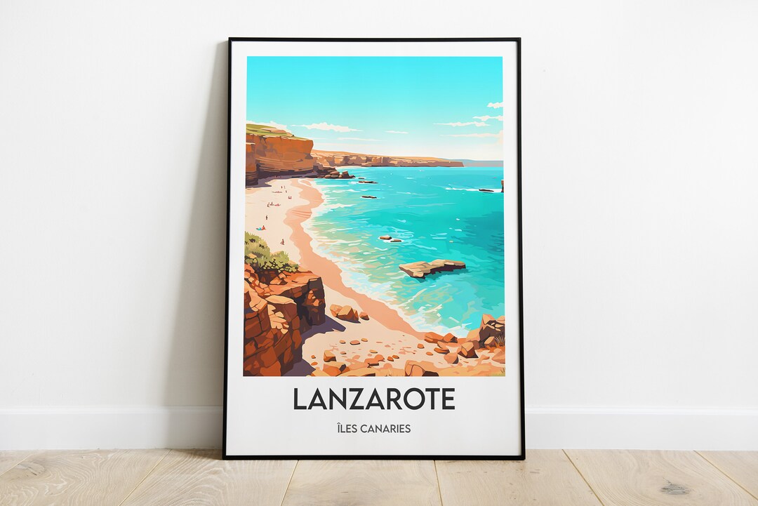 Lanzarote Landscape Poster: Canary Islands Art (wall Decor) - Etsy