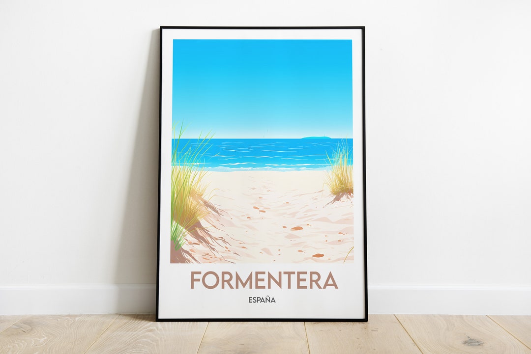 Formentera | Spain | Travel Poster | Beach Print Illustration - Etsy