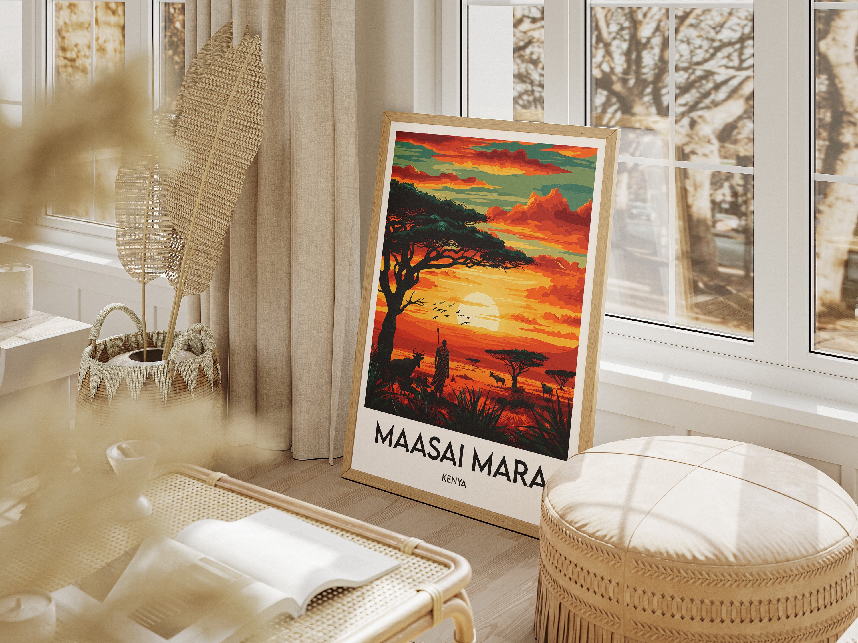 Maasai Mara Poster Kenya Print Maasai Mara Frame Kenya Frame - Etsy
