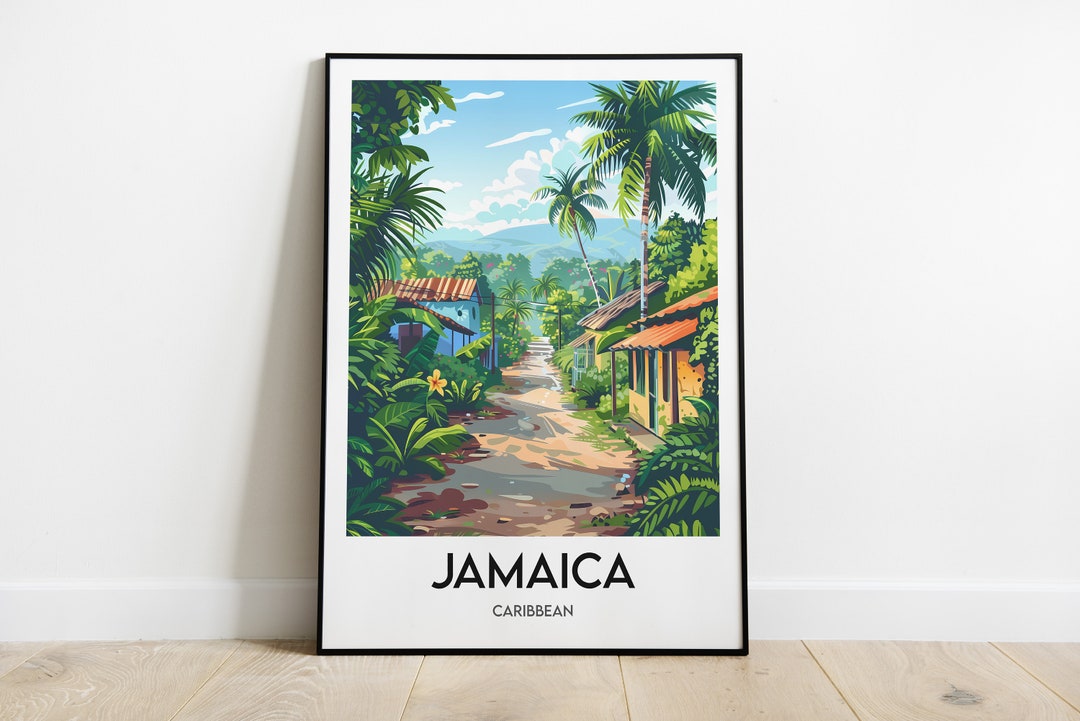 Jamaica Print - Jamaica Poster - Jamaica Frame - Caribbean Wall Art ...