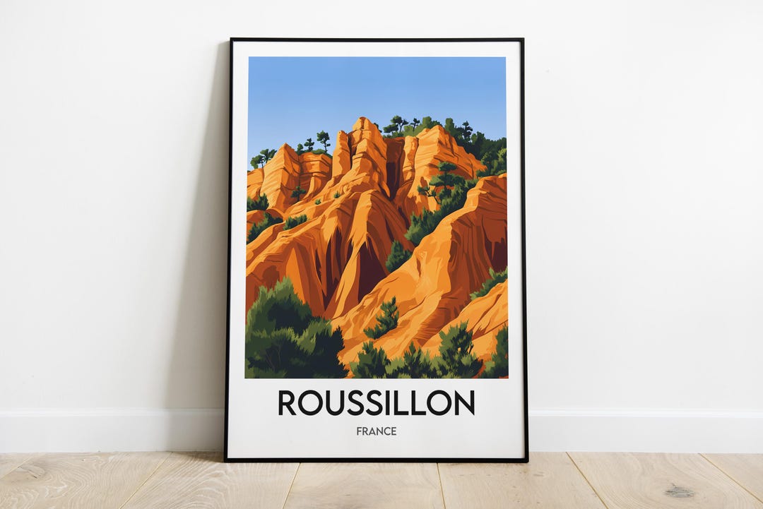 Poster mit ockerfarbenen Klippen des Roussillon | Luberon Provence ...