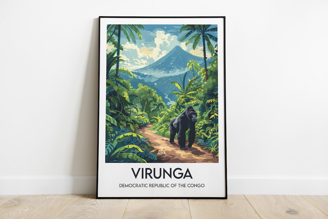 Virunga Poster Virunga Frame Virunga Print Democratic Republic of the Congo Wall Art Home Decor ...