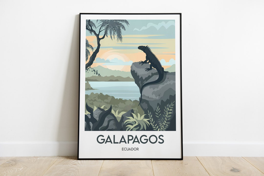 Galapagos - Poster - Illustration - Frame - Wall Art - Home Decor ...