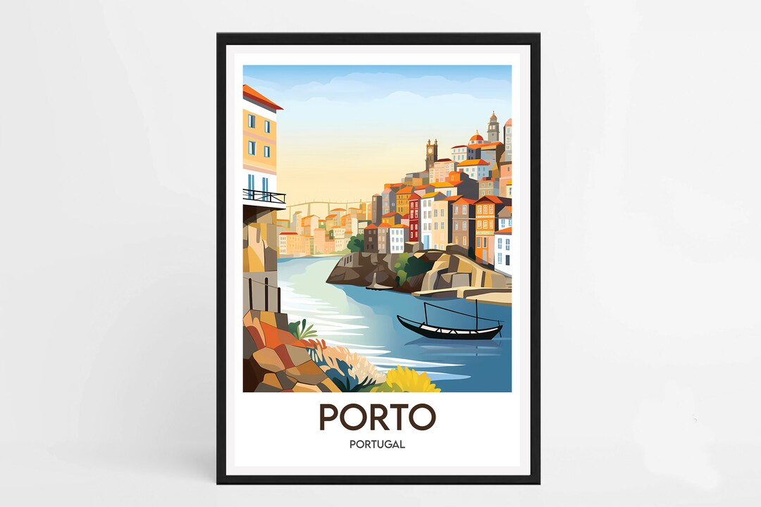 Porto Poster Minimalist Travel Poster Interior Decoration Portugal ...