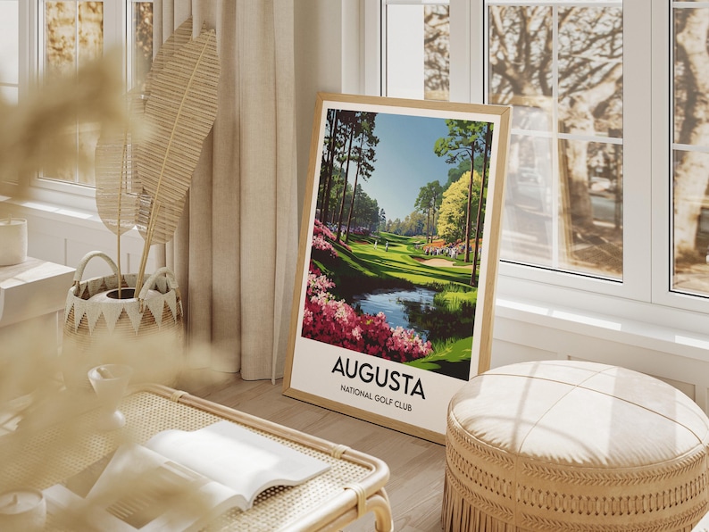 Masters Tournament Poster: Retro Augusta Golf Wall Art - Etsy