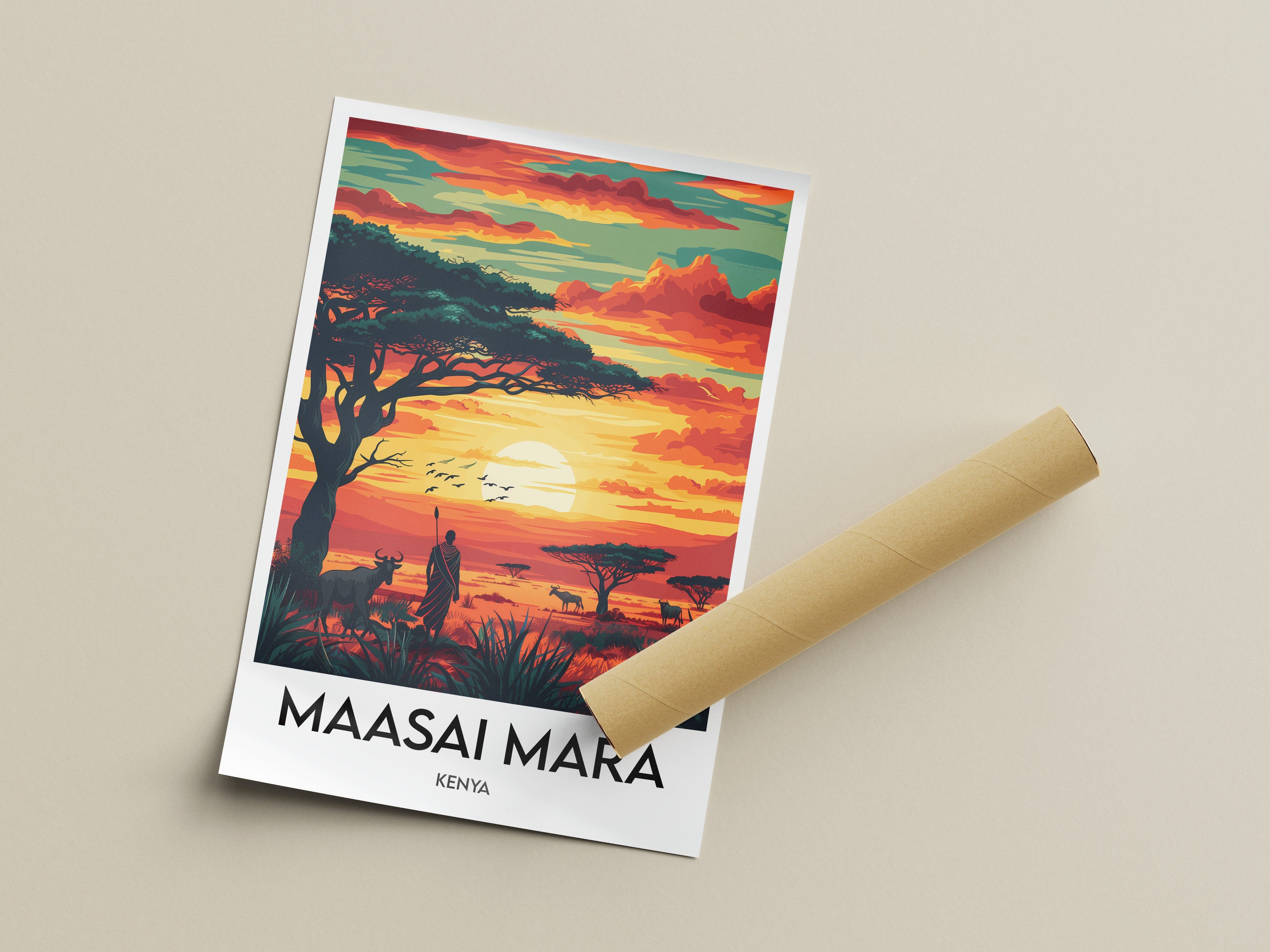 Maasai Mara Poster Kenya Print Maasai Mara Frame Kenya Frame - Etsy