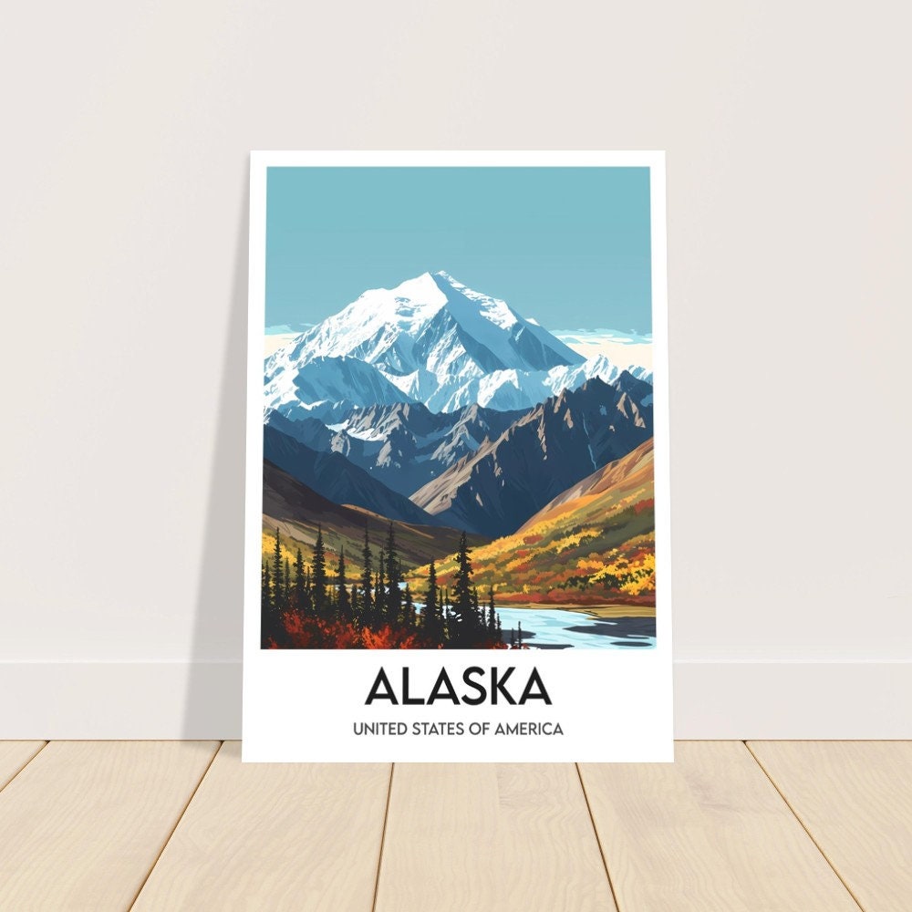 Alaska Poster Alaska Travel Poster Alaska Tourism Poster Interior ...