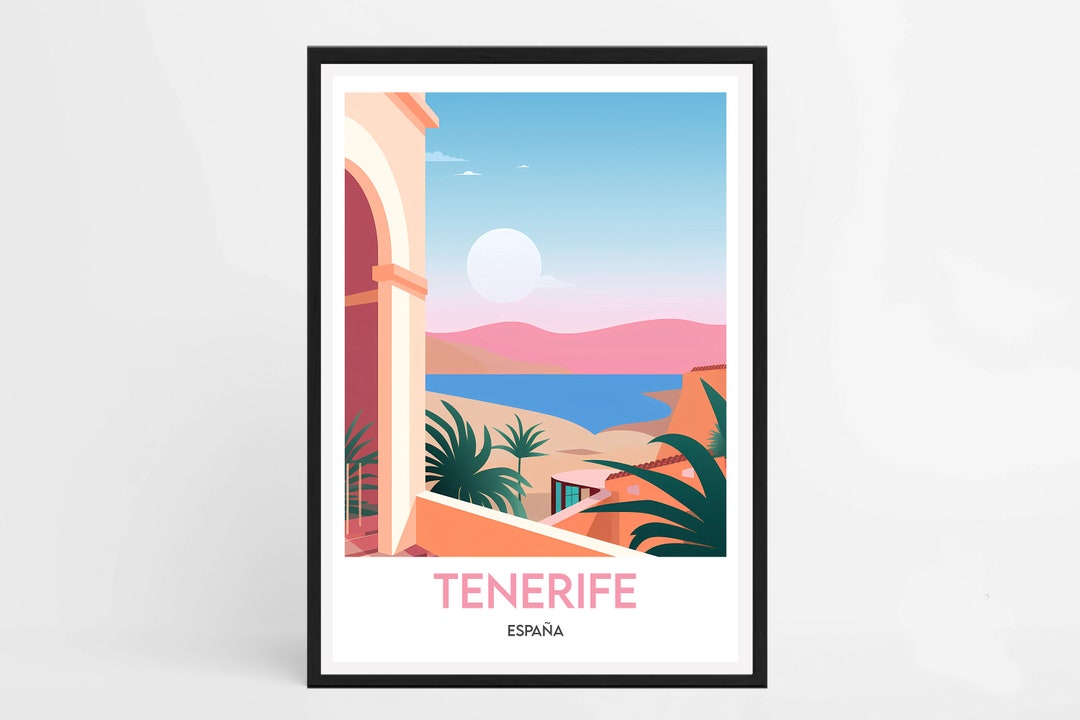 Tenerife Poster - Travel Poster - Minimalist - Home Decor - Canary ...