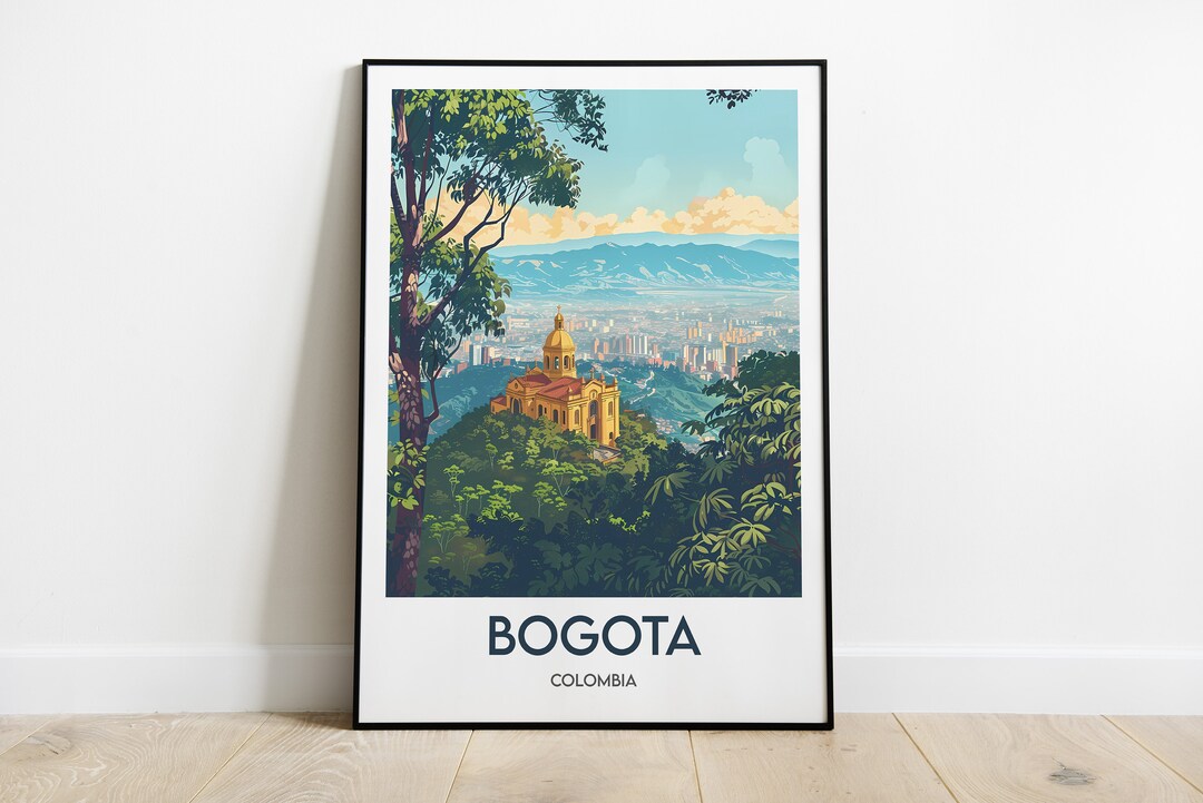 Bogota Poster, Colombiap Rint, Bogota Frame, Colombia Travel Poster ...