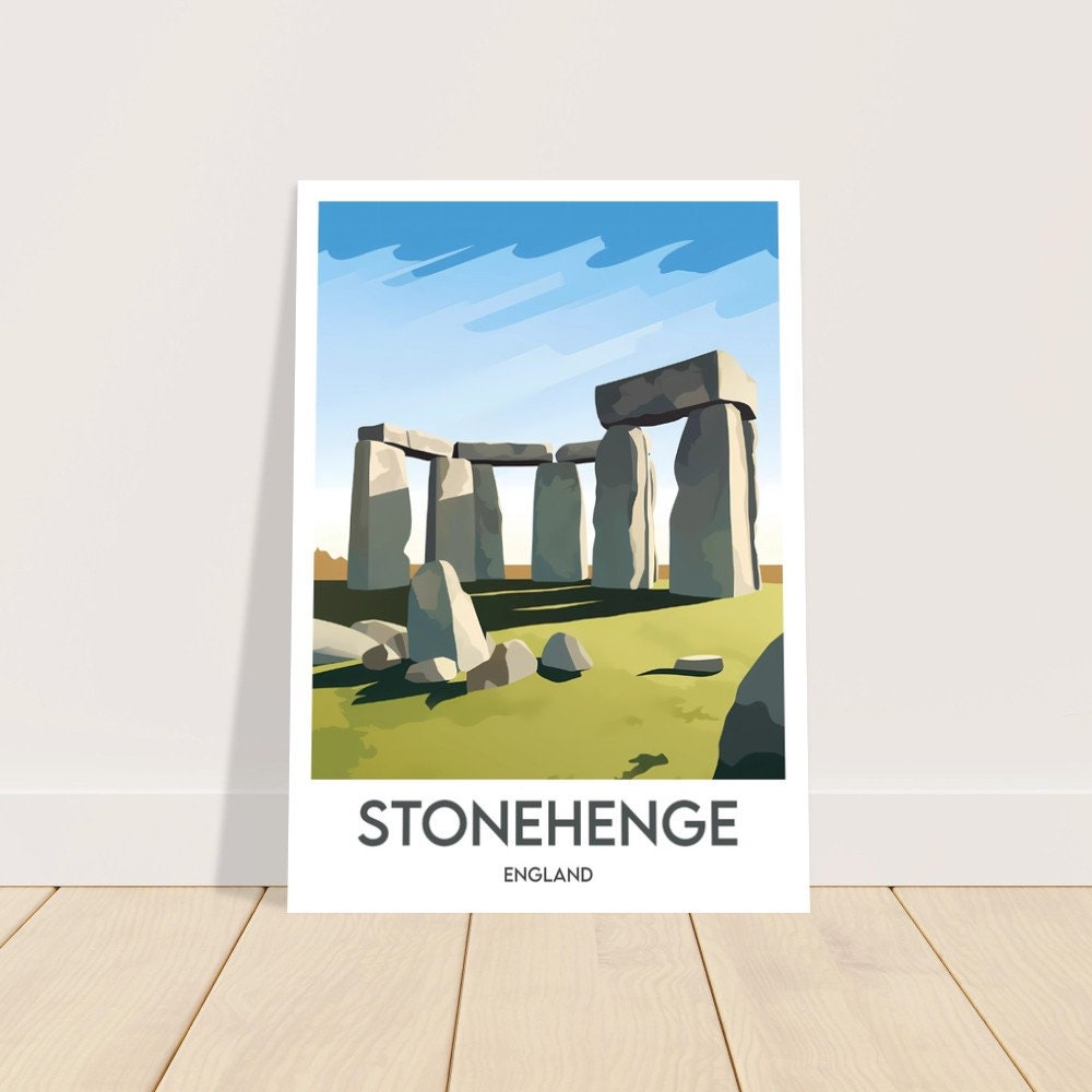 Stonehenge Poster Minimalist Wall Art Historic Monument Illustration ...