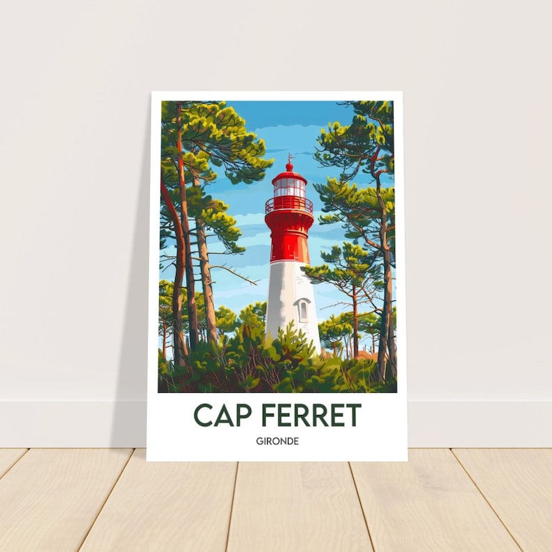Cap Ferret Poster Cap Ferret Travel Poster France Poster Cap Ferret ...