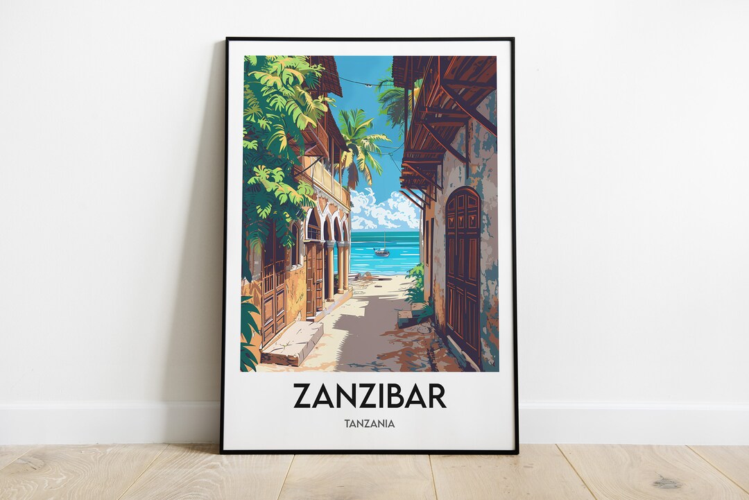 Zanzibar Poster, Travel Wall Art (tanzania, Natural Setting) - Etsy