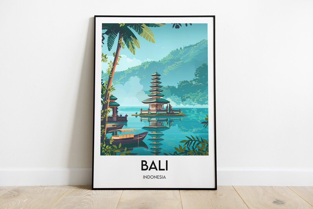 Colorful Bali Travel Poster, Indonesian Style (wall Decoration) - Etsy