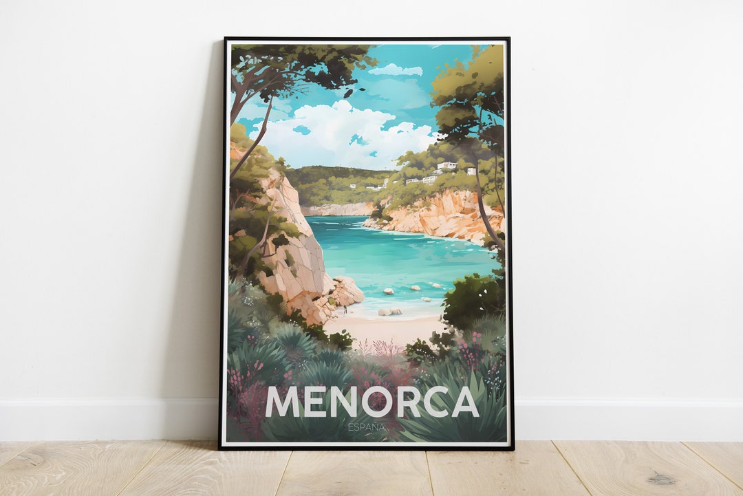 Menorca | Spain | Travel Poster | Travel Print | Menorca Cove - Etsy