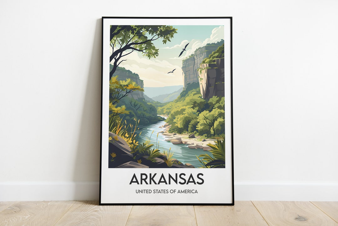 Arkansas Poster Arkansas Travel Poster United States Tourism Poster - Etsy