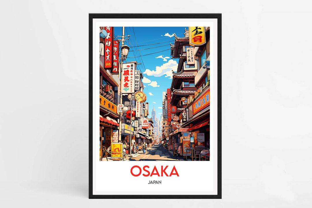 OSAKA POSTER Minimalist Travel Poster Interior Decoration Japan Poster ...
