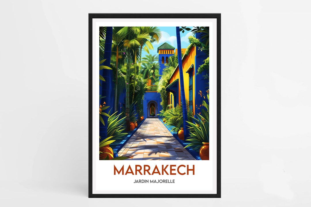 Marrakech Poster Marrakech Travel Poster Morocco Poster Marrakech Wall ...
