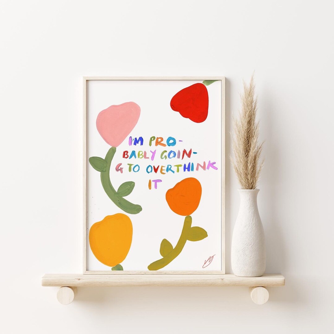 Over-thinker Print ~ Digital Print ~ Aesthetic Pinterest Wall Art - Etsy