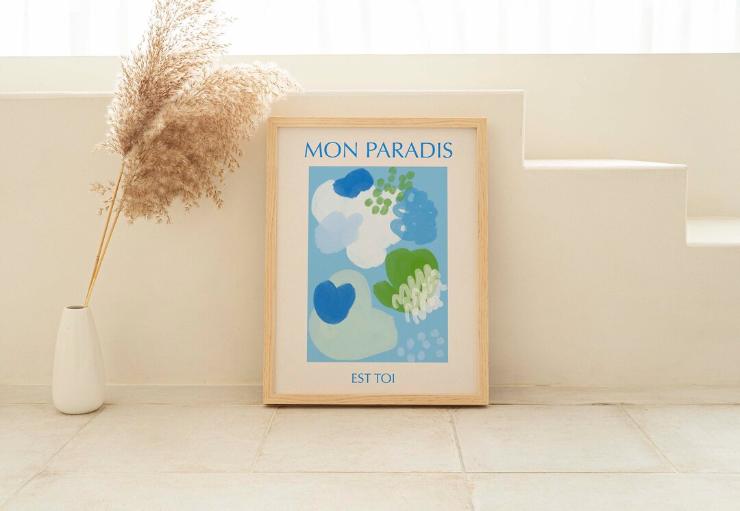 Mon Paradis Est Toi ~ Digital Print ~ French Vintage Inspired - Etsy