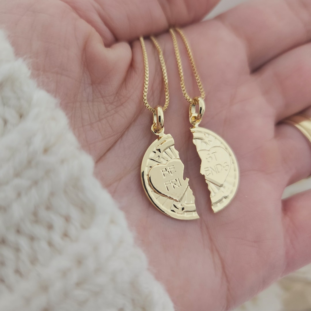 18k Gold Filled Friendship Necklace Best Friend Gifts Best Friend ...