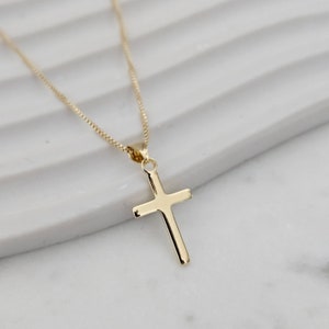 Children's Gold Cross Necklace Kids Dainty Cross Necklace Gold Cross Necklace Unisex Gold Cross ...