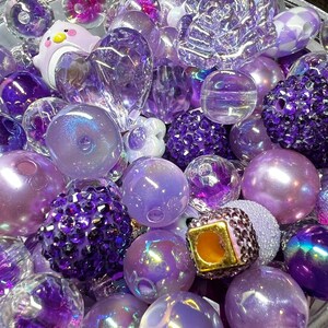 Purple Bead Mix DIY Jewelry Beads Assorted Mixed Colors, Sizes & Shapes ...
