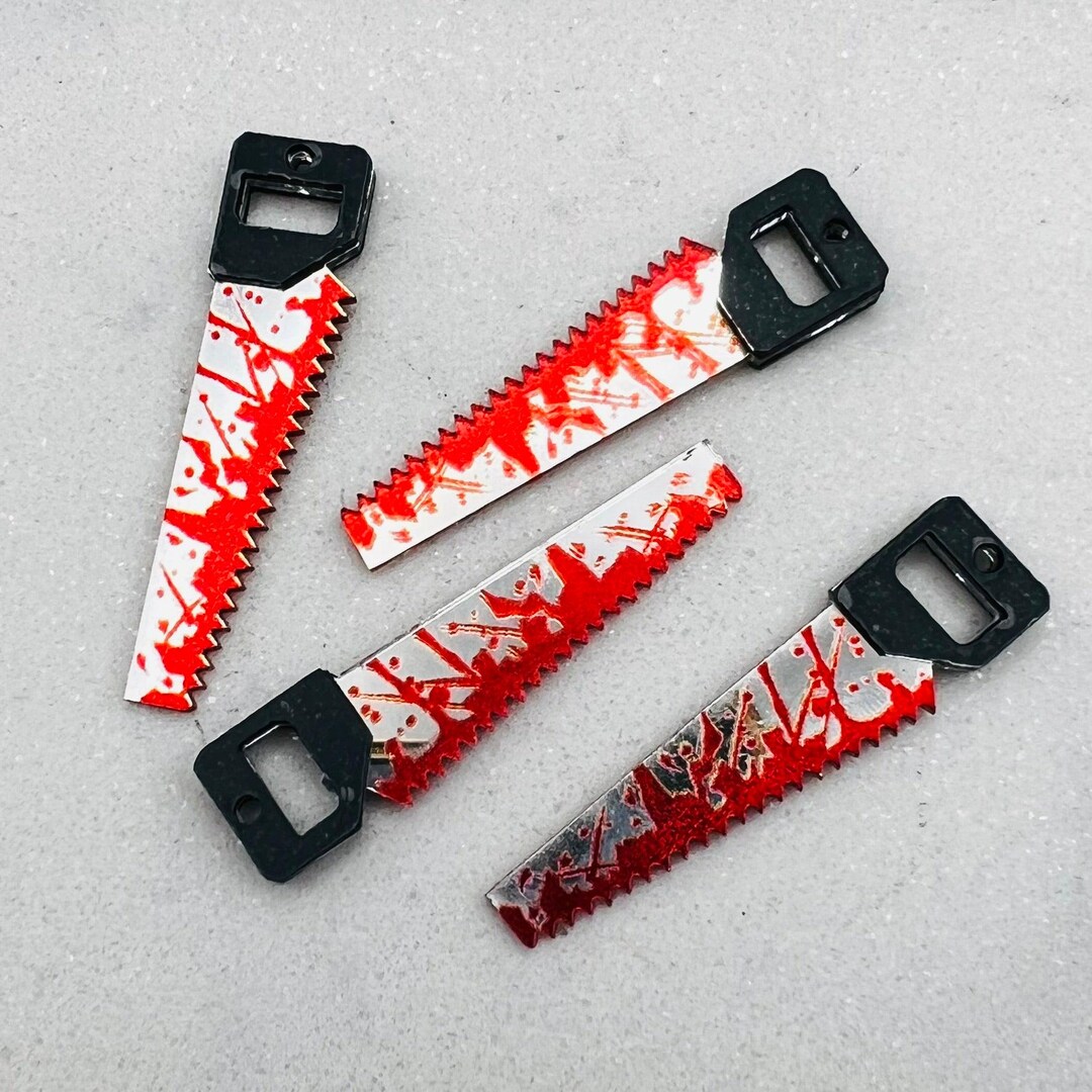 4pcs Mini Bloody Saw Charms for Halloween Jewelry | Acrylic | QTY: 4 ...