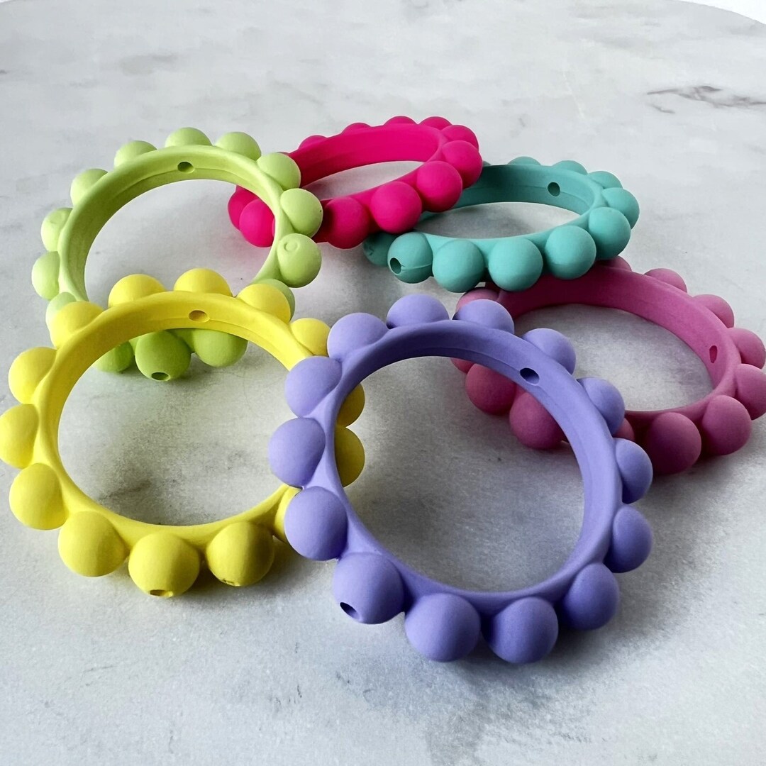 43mm Colorful Round Focal Frames for Beadable Pens & Keychains Acrylic ...