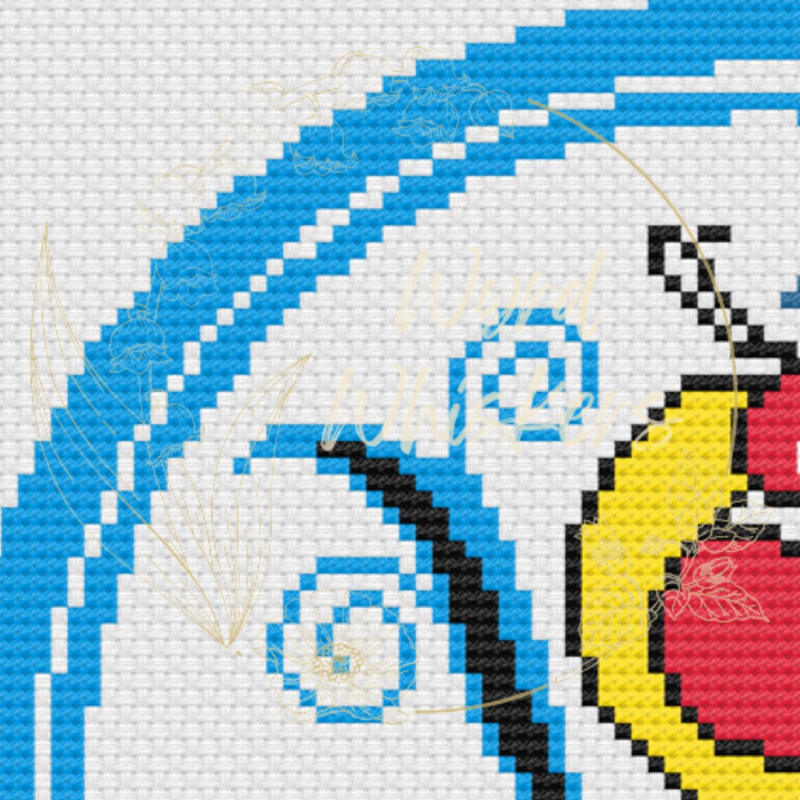 Distelfink and Tulips PA Dutch Hex Sign Cross Stitch *PATTERN* - Etsy