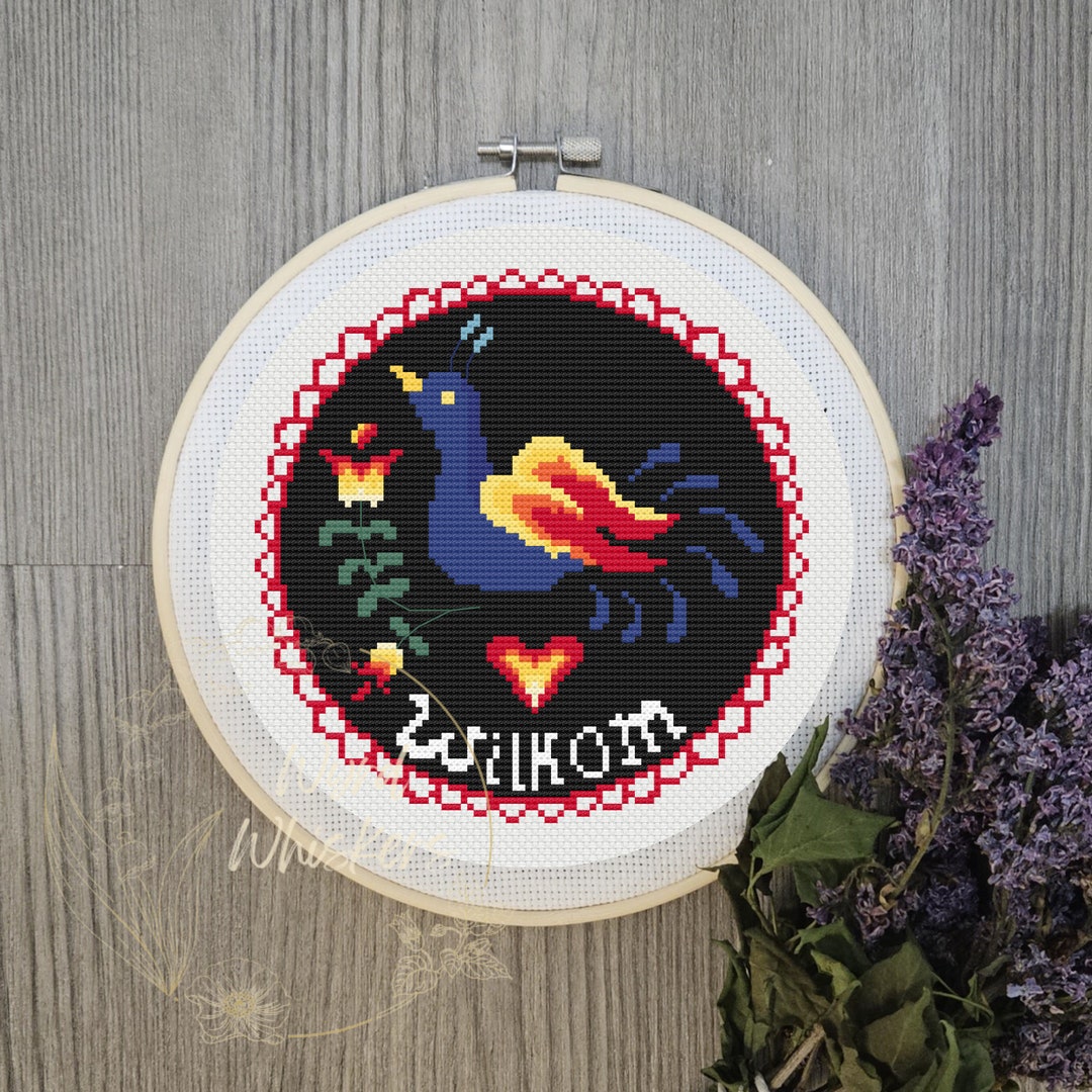 Wilkom Distelfink Cross Stitch *PATTERN* - Etsy