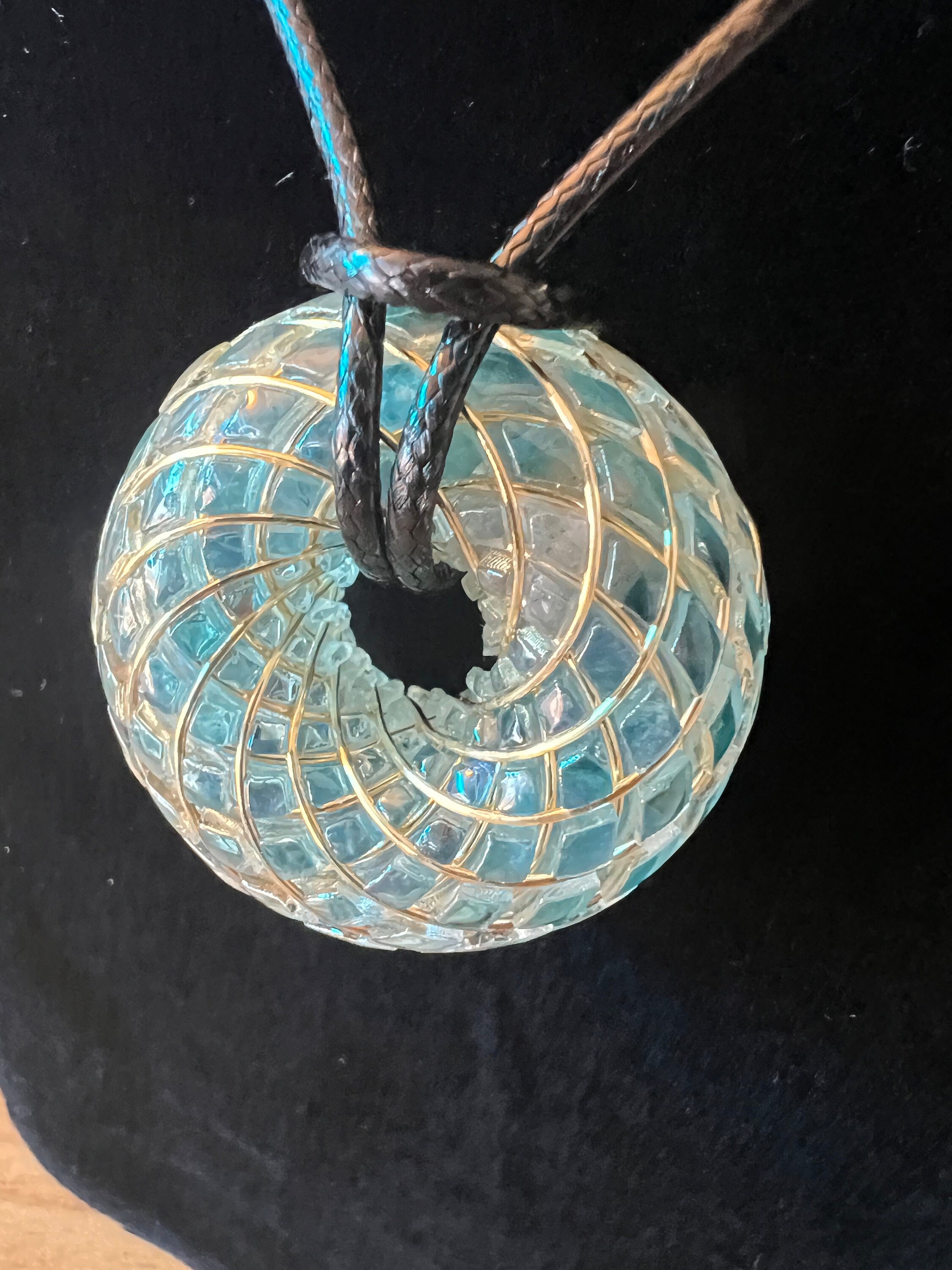 Gold Plated Iz Itorus Aqua Superluminal/aqua Aura Toroidal Crystal ...