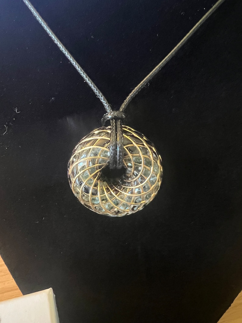 Seraphim Shield Crystal Pendant: Gold Plated Toroidal Coil, Divine ...