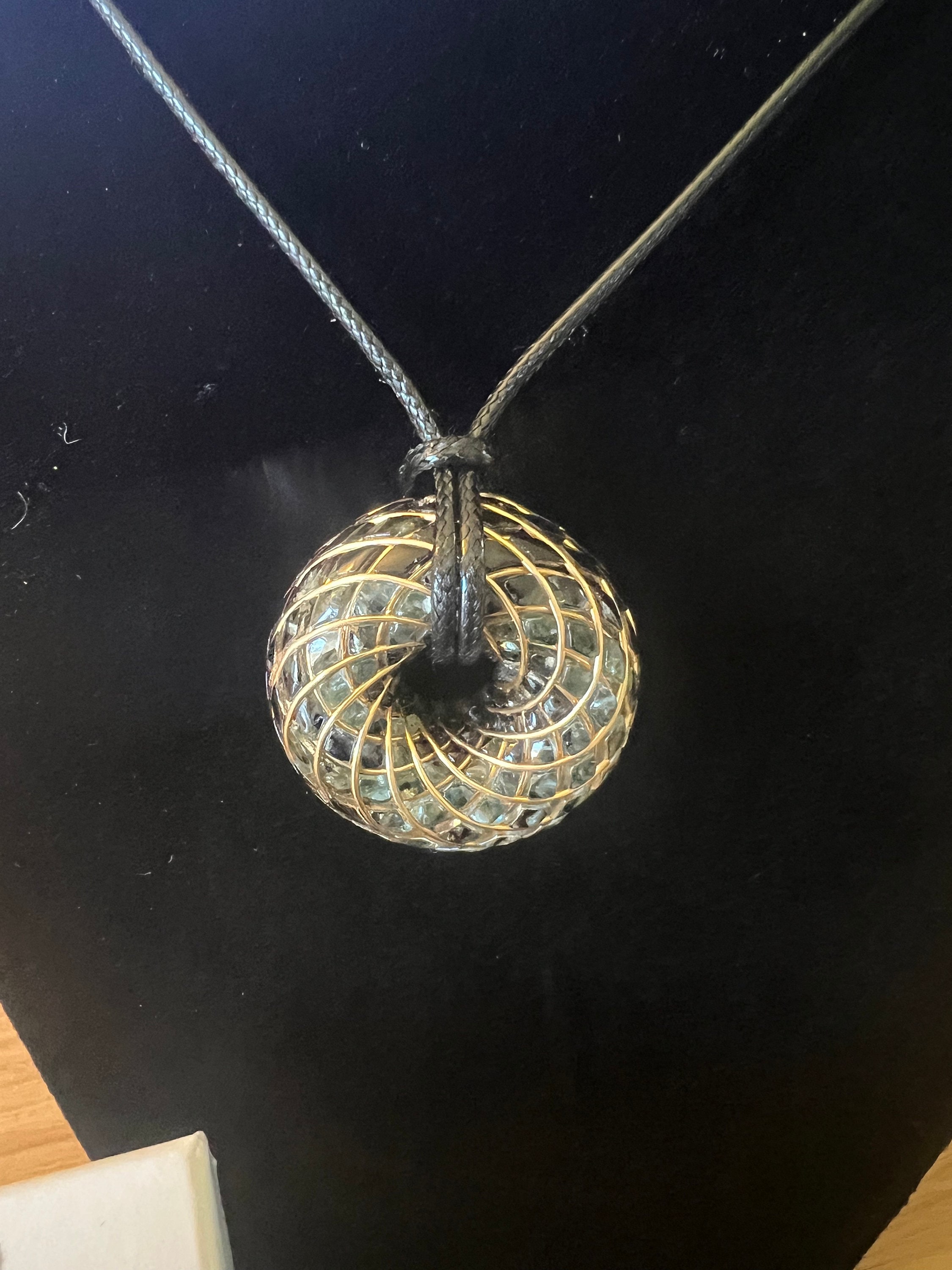 Seraphim Shield Crystal Pendant: Gold Plated Toroidal Coil, Divine ...